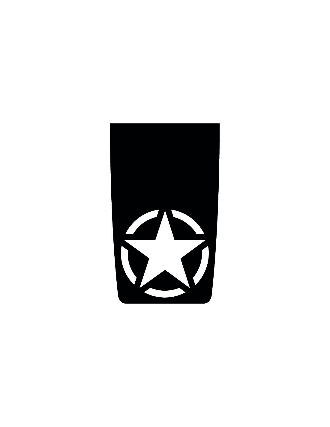 Jeep Wrangler Star Logo Jeep Distressed Star Door Single Vinyl Decal