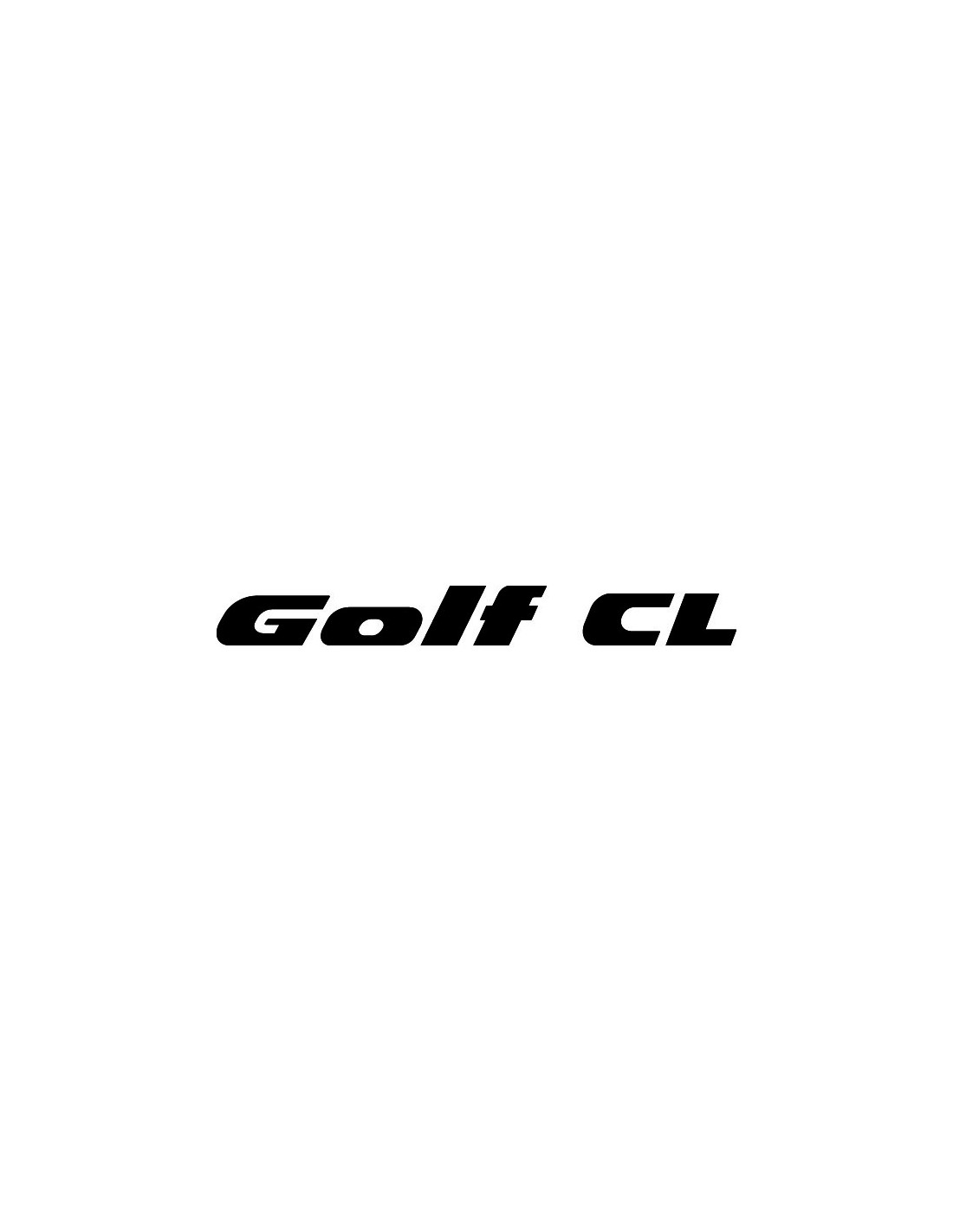 Volkswagen Golf CL Cars Logo Decals - Passion Stickers