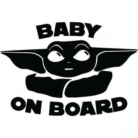 Baby Yoda On Board, Star Wars The Mandalorian Decals - Passion Stickers