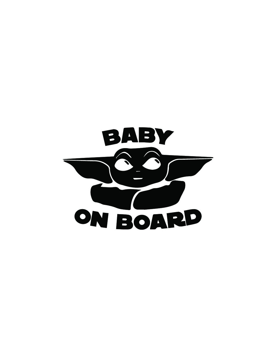 Baby Yoda On Board, Star Wars The Mandalorian Decals - Passion Stickers