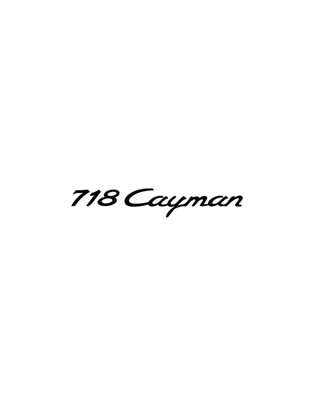 Porsche 718 Cayman Logo Car Decals- Passion Stickers