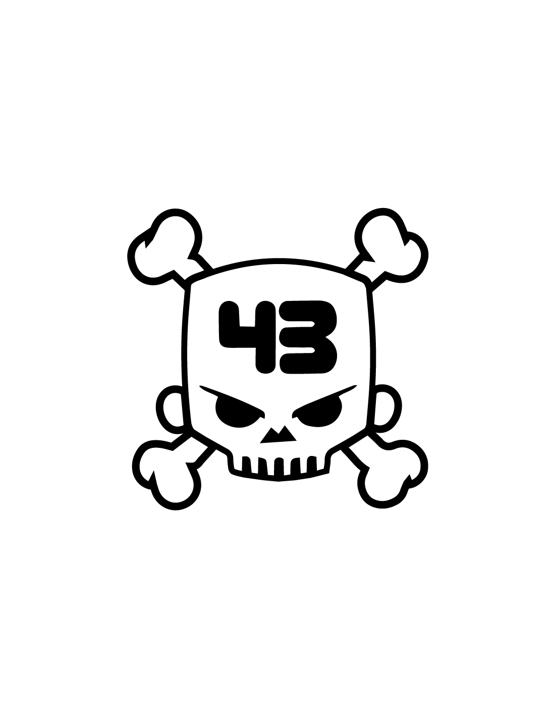 Sticker Crâne Ken Block 43 – Imprimé & Plastifié Anti-UV